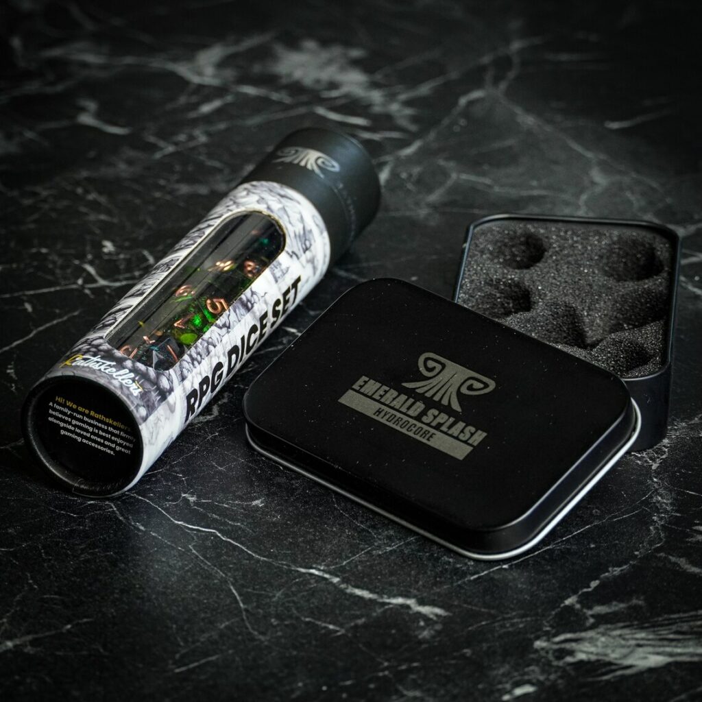 HYDROCORE DICE - Full Sharp Edged Resin RPG Dice Sets with liquid ...